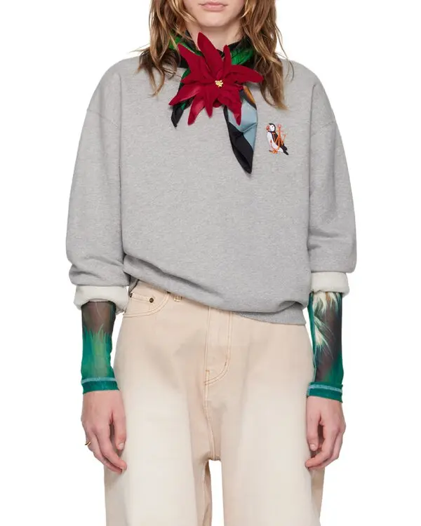 J.W.ANDERSON Logo-embroidered Organic Cotton Sweatshirt