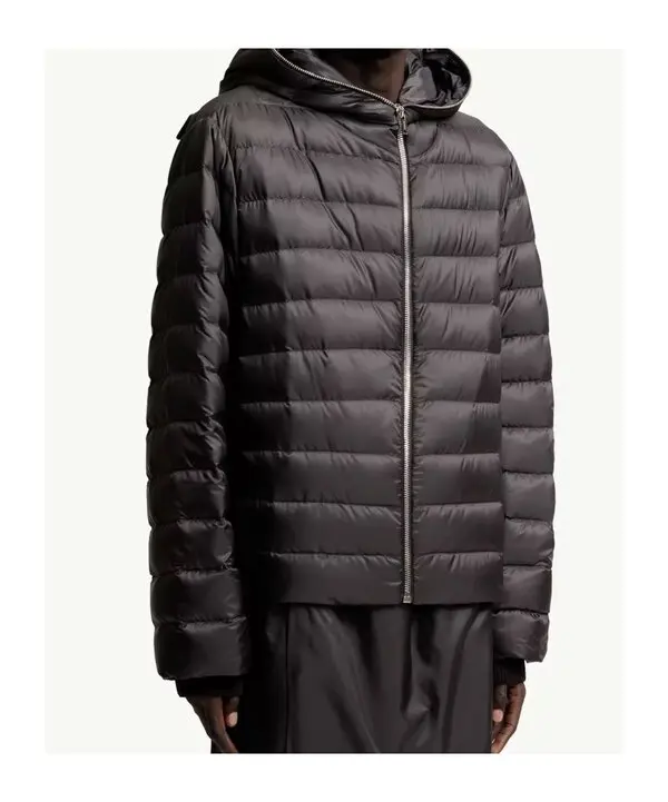 Moncler Rick Owens Ziplock Hooded Short Down Jacket