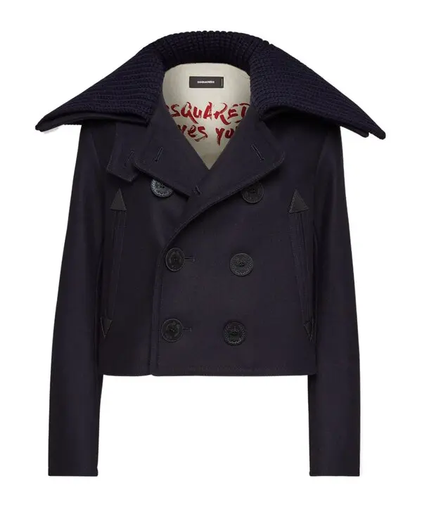 Dsquared2 Sailor Mini Peacoat - Black