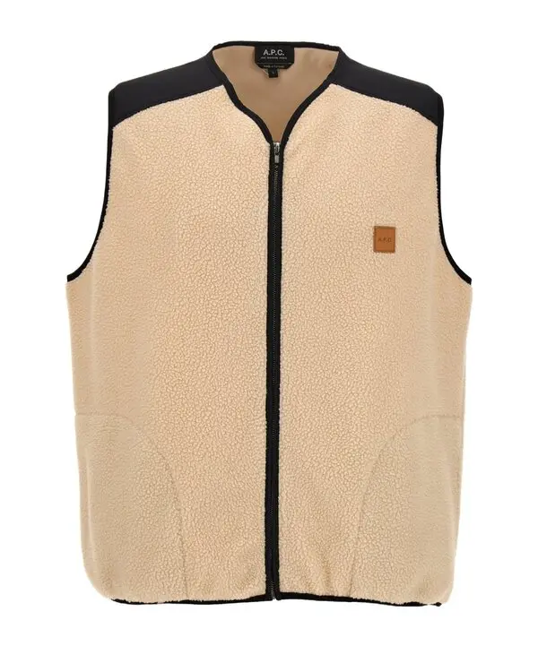 A.p.c. Nate Logo Patch Zip-up Vest