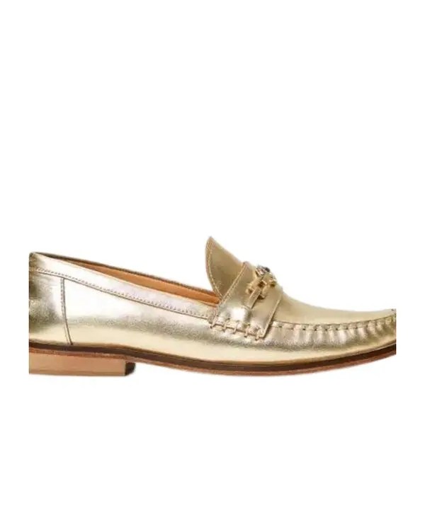 TWINSET Metallic-leather Loafers
