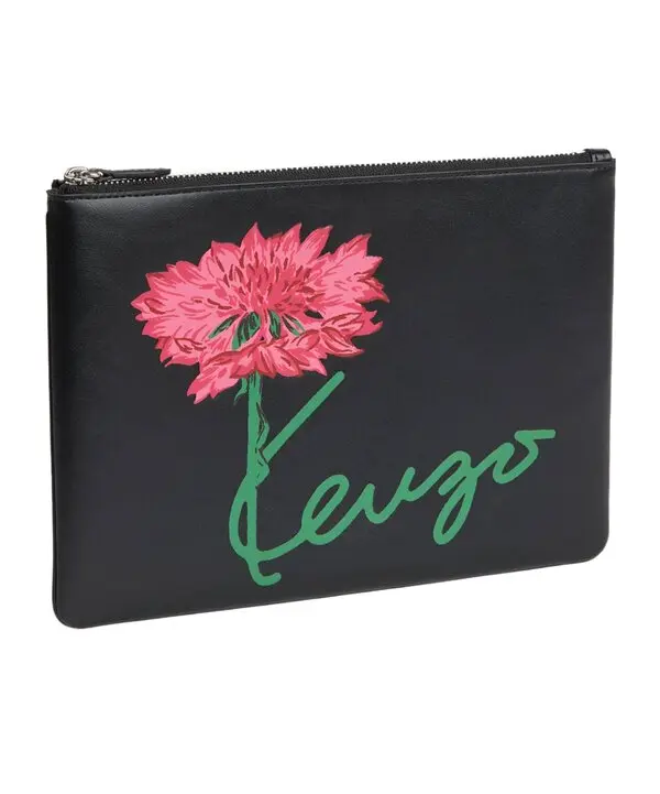 Kenzo Tulip' Pouch In Leather