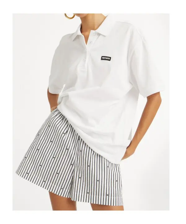 ROTATE BY BIRGER CHRISTENSEN Short-sleeved Logo Polo Shirt