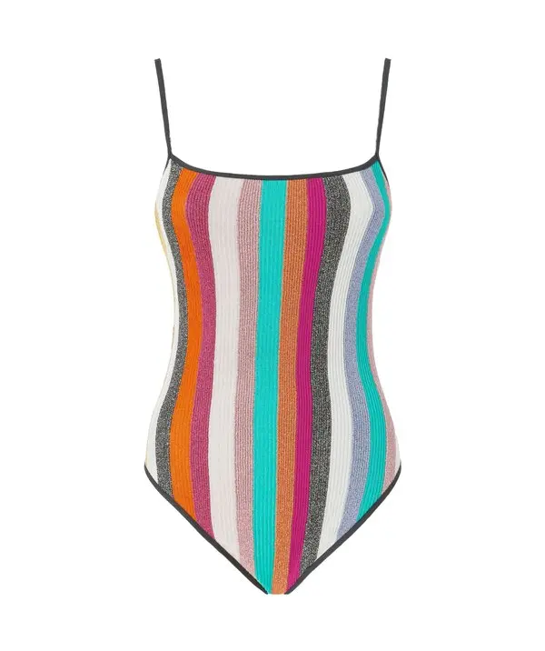 Missoni One-piece Striped Ribbed Swimsuit