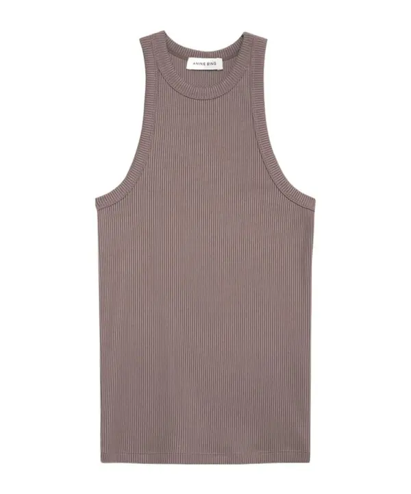 ANINE BING Eva Knitted Racerback Tank Top