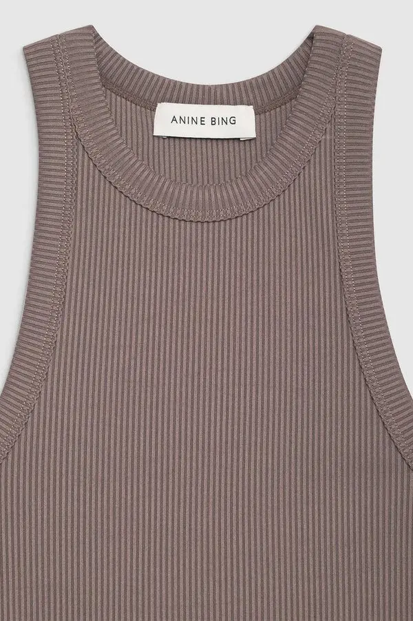 ANINE BING Eva Knitted Racerback Tank Top