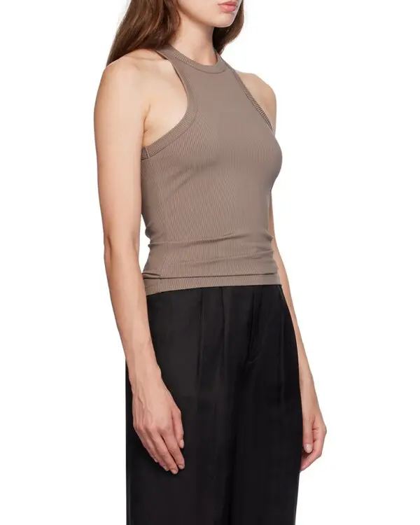 ANINE BING Eva Knitted Racerback Tank Top