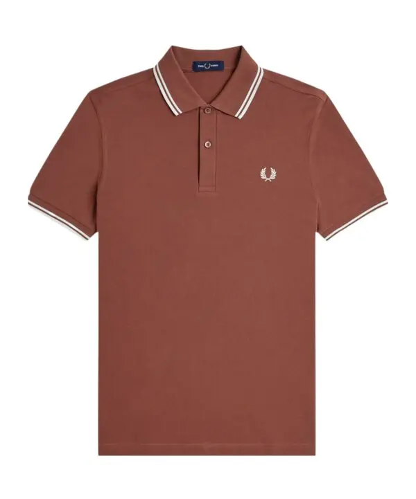 Fred Perry Logo Polo Shirt - Brown