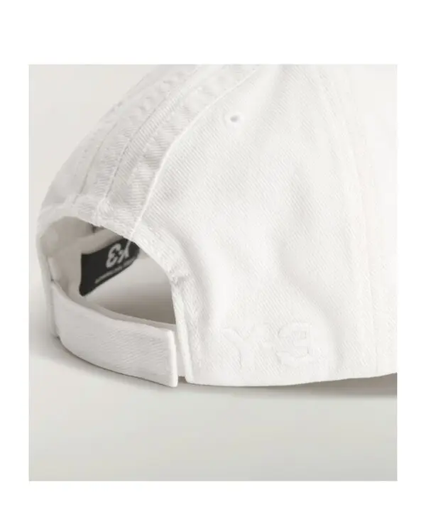 Y3 Striped Frayed-trim Baseball Cap