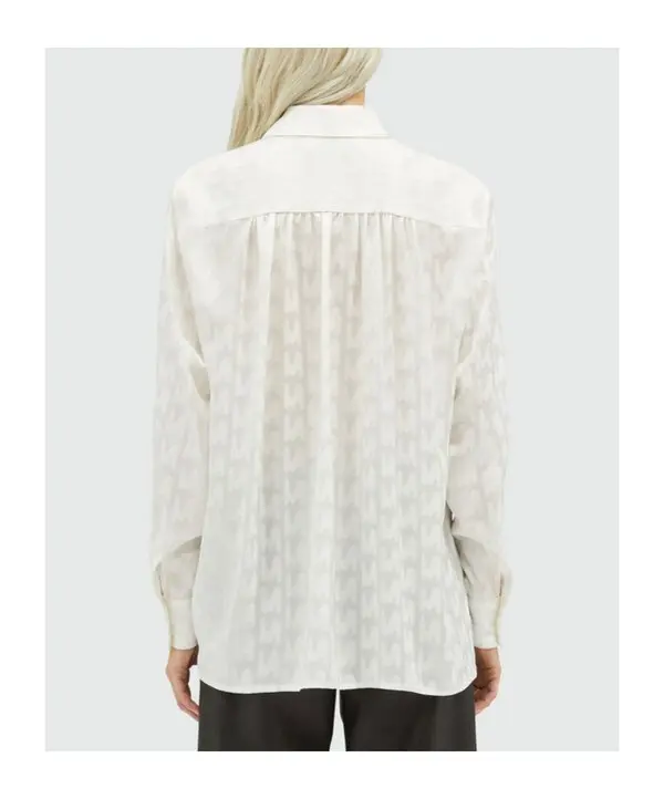 MSGM Devoré-effect Long-sleeve Shirt