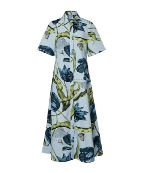 Erdem Floral Cotton Midi Dress