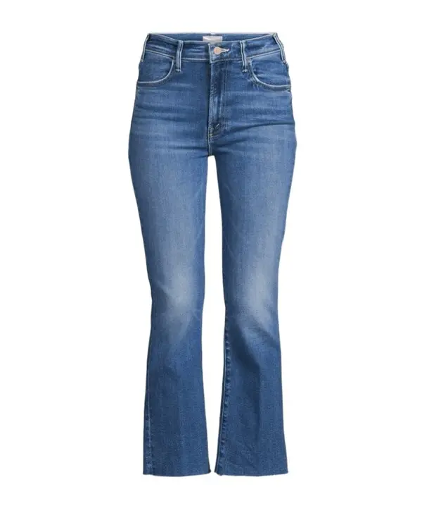 MOTHER The Hustler Ankle Fray Jeans - Blue