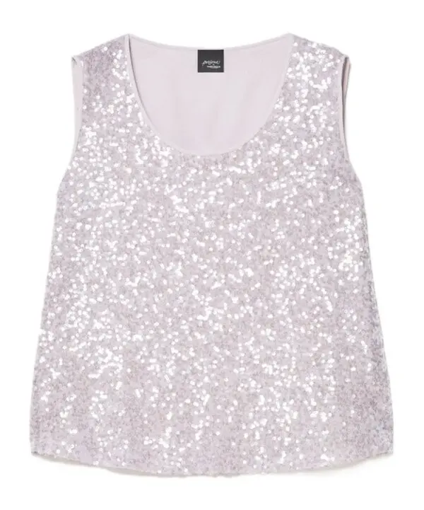 PERSONA BY MARINA RINALDI Sequin Top - Lavender