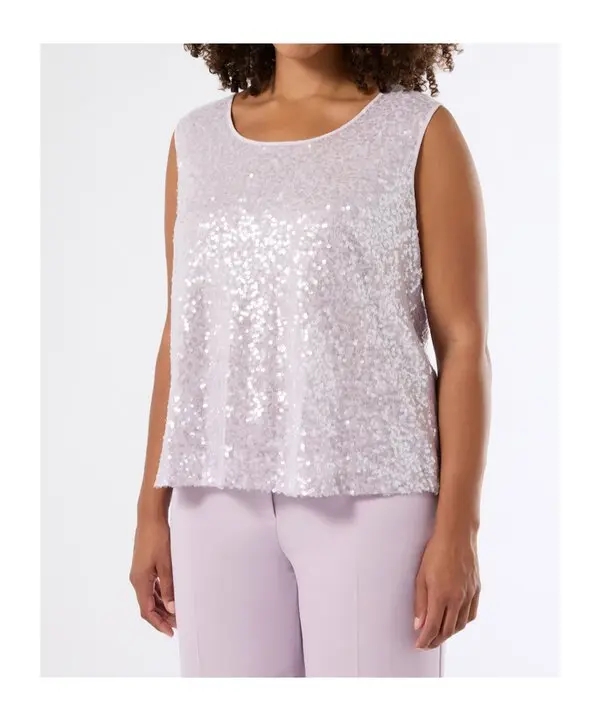 PERSONA BY MARINA RINALDI Sequin Top