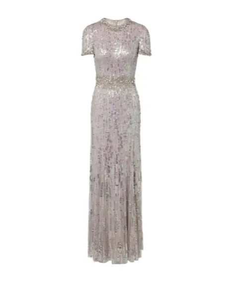 Jenny Packham Celeste Embellished Gown - Gray
