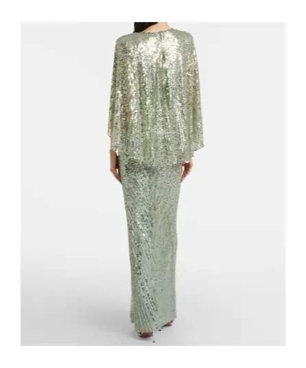 Jenny Packham Carrie Caped Embellished Gown
