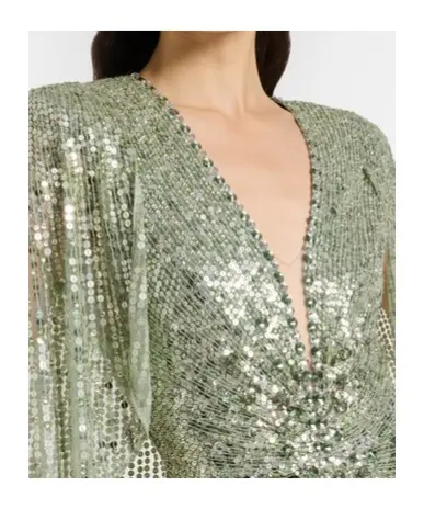 Jenny Packham Carrie Caped Embellished Gown