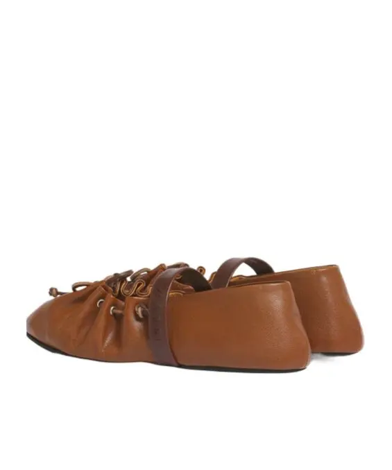 Marni Leather Mary Jane Soft Ballerinas