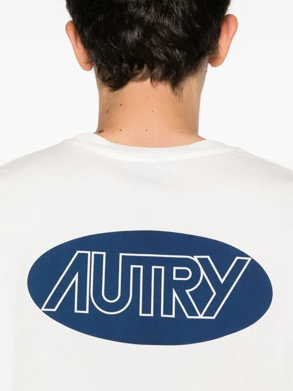 AUTRY Logo-stamp Cotton T-shirt