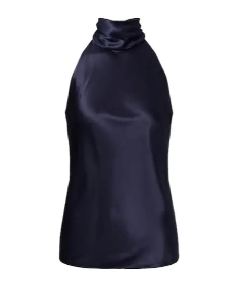 Ralph Lauren Chilton Silk-blend Charmeuse Top