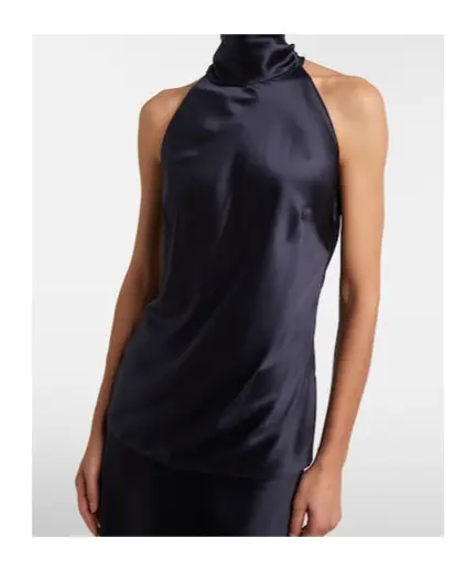 Ralph Lauren Chilton Silk-blend Charmeuse Top