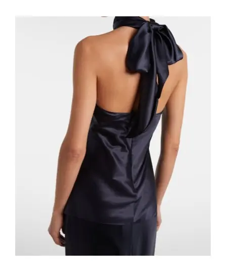 Ralph Lauren Chilton Silk-blend Charmeuse Top