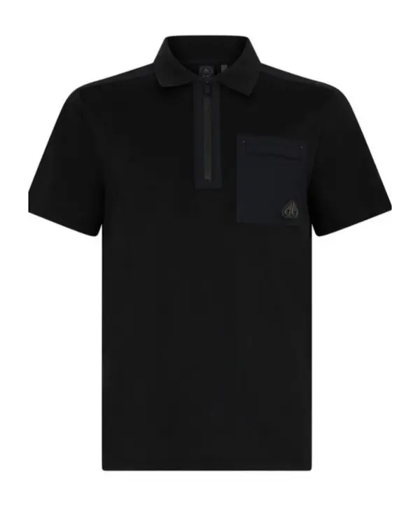 Moose Knuckles Zip-fastening Pocket Polo Shirt - Black