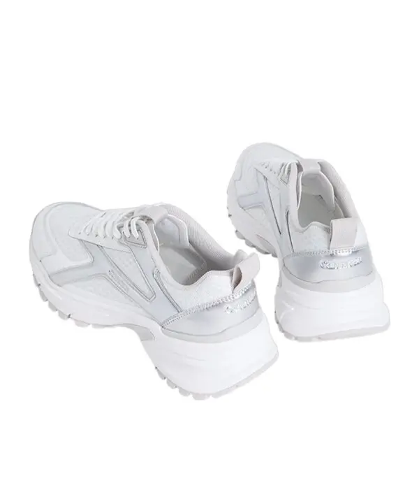 Calvin Klein Panelled Metallic-effect Sneakers