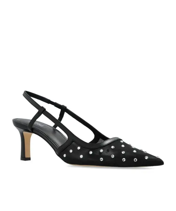 Michael Kors Alora Embellished Mesh Slingback Pumps