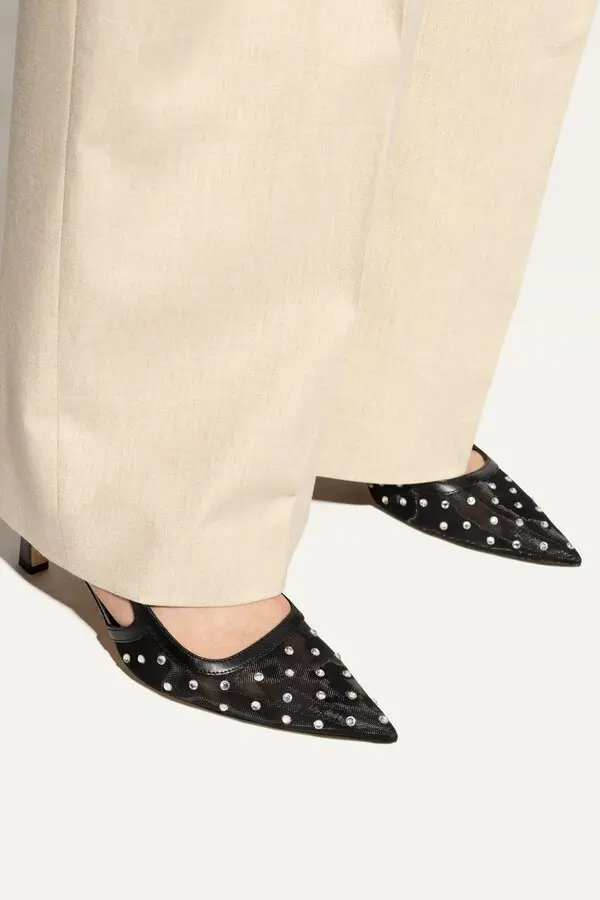 Michael Kors Alora Embellished Mesh Slingback Pumps
