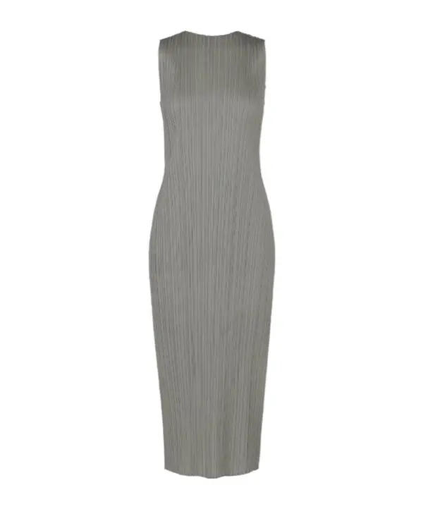 PLEATS PLEASE BY ISSEY MIYAKE Lucid Pleats Sleeveless Dress - Grey