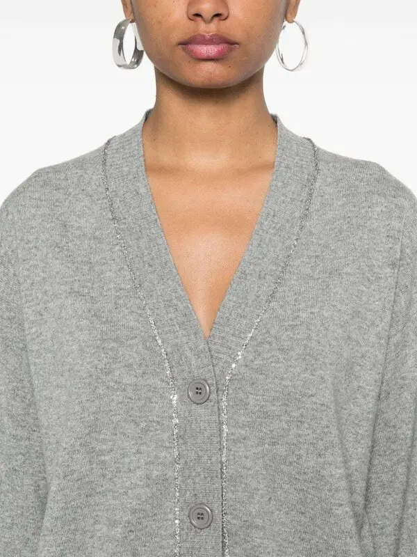 Fabiana Filippi Sequin-embellished Virgin Wool Blend Cardigan