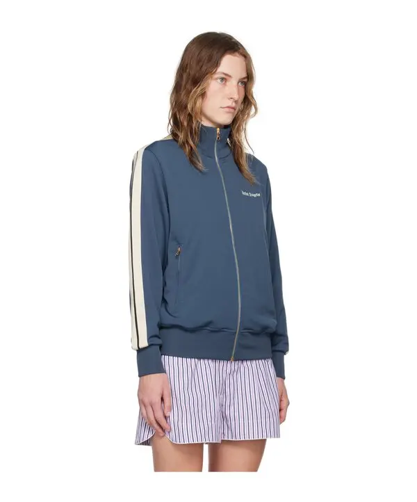 Palm Angels Stand-neck Long-sleeved Casual Jacket