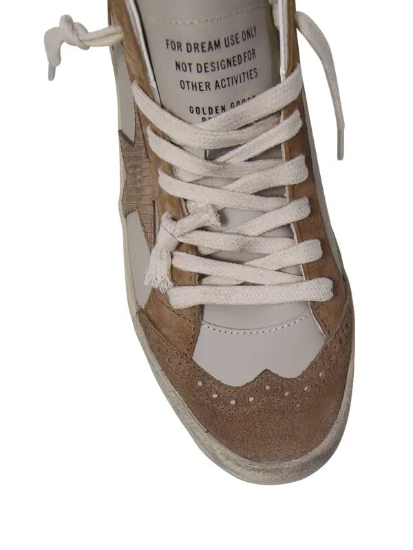 GOLDEN GOOSE Mid Star Lace-up Sneakers - Gray
