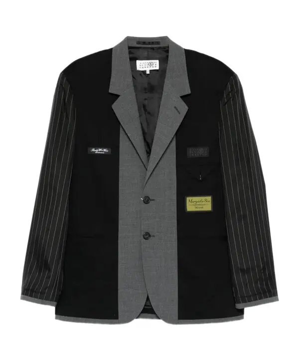 MAISON MARGIELA Pinstripe Panelled Blazer