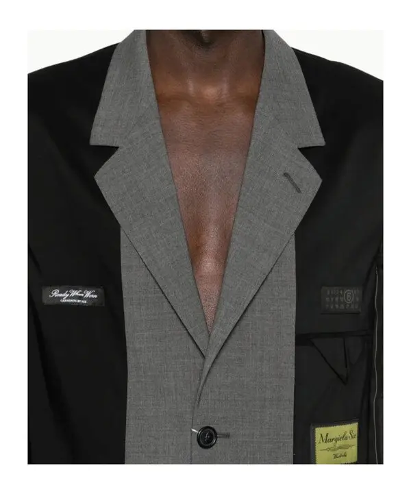 MAISON MARGIELA Pinstripe Panelled Blazer