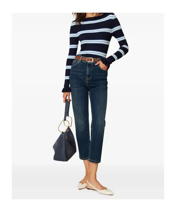 TWINSET Cropped Slim Fit Jeans
