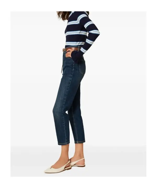 TWINSET Cropped Slim Fit Jeans