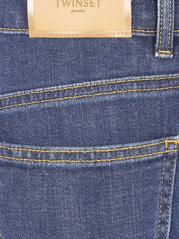 TWINSET Cropped Slim Fit Jeans