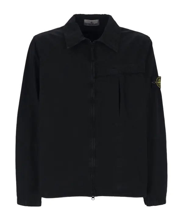 Stone Island Zip-up Long-sleeved Shirt