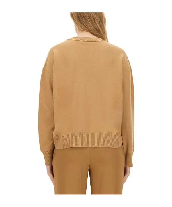 Fabiana Filippi Embellished V-neck Knitted Jumper