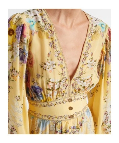 Camilla Floral Embellished Silk Maxi Dress