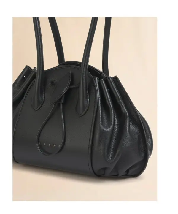 Marni Tulipea Logo Stamped Shoulder Bag