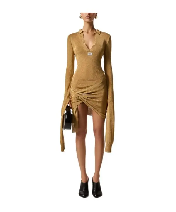 Coperni Knotted Sleeved Dress