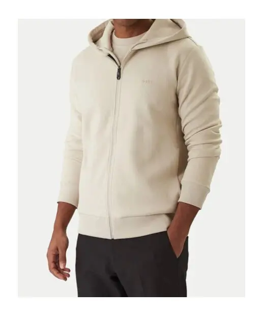 Hugo Boss Logo-detail Zip-up Hoodie - Light Beige