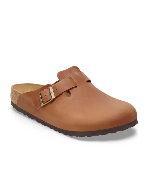 BIRKENSTOCK Boston Leather Slippers