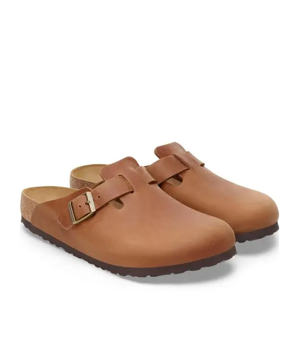 BIRKENSTOCK Boston Leather Slippers