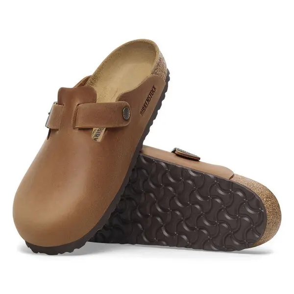 BIRKENSTOCK Boston Leather Slippers