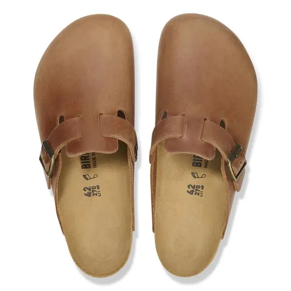 BIRKENSTOCK Boston Leather Slippers