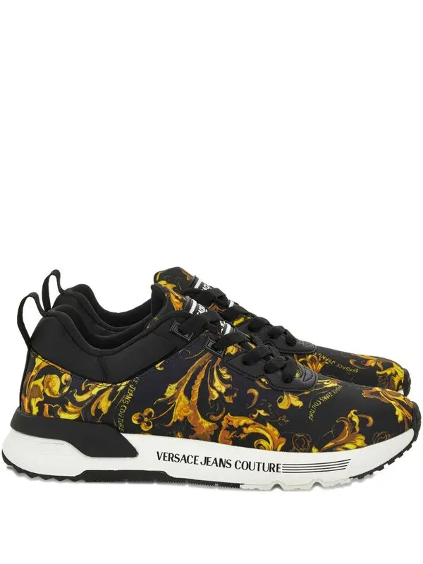 Versace Baroque-printed Lace-up Sneakers
